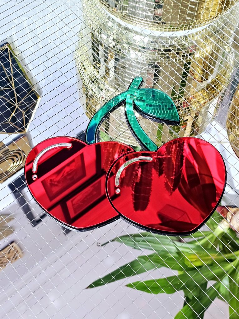 POP YOUR CHERRY HEART - Handmade Disco Decor | Unique Jewellery & Wall Art